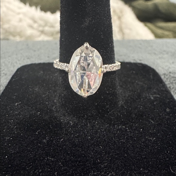 Jewelry | 3 Cw Oval Rose Cut Ring Moissanite Engagement Ring Half ...